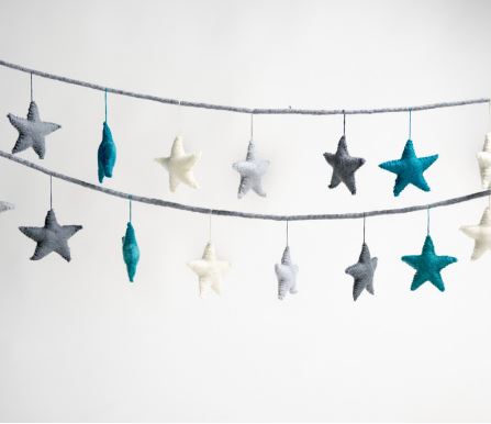 Things to Touch and Feel : Felt Star Garland - Starry Night Colours